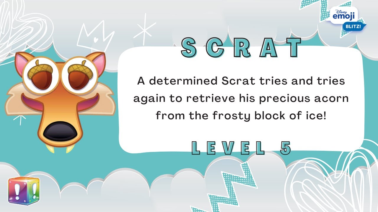 Disney Emoji Blitz - Scrat (Level 5) - Ice Age - Rainbow Emoji - YouTube