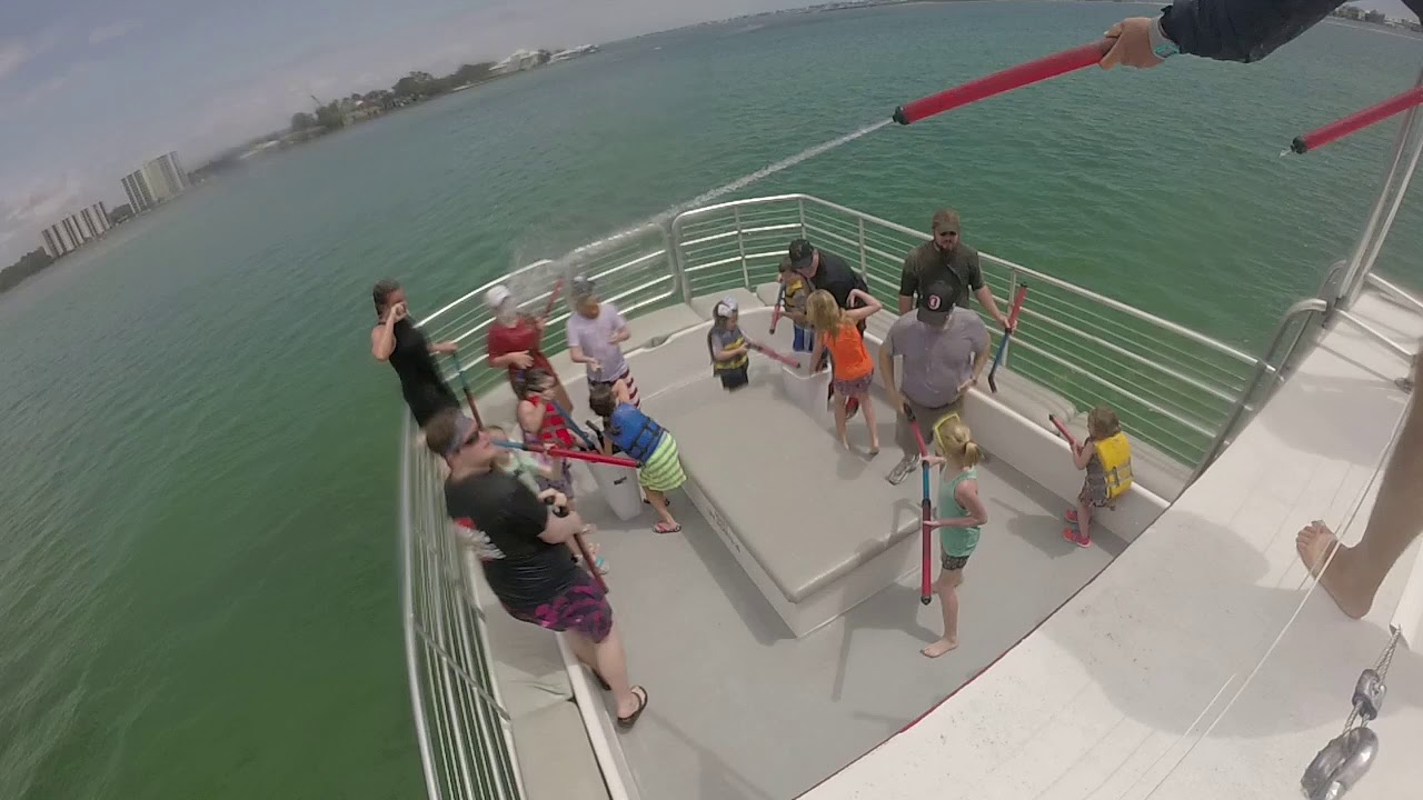 The Fun Boat Dolphin Cruises Water War Family Fun 4 3 18 12Noon - YouTube