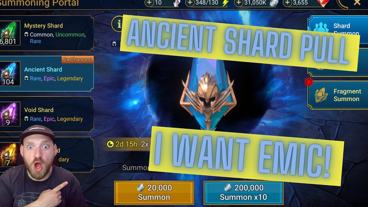 204 Ancient Shard Pull! | Emic Trunkheart Fusion | Champion Chase ...