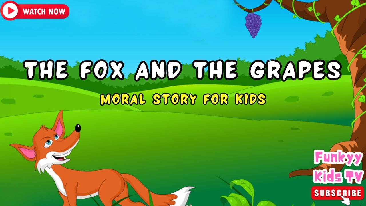 The Fox And The Grapes🍇🦊| Moral Stories In English| Story For Kids ...