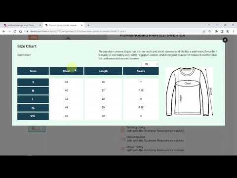 Prestashop ILM Size Chart - YouTube