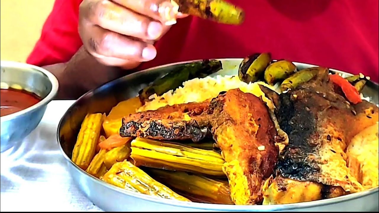 Spicy Boal Fish + Drumstick! with chawla Eating । । sonali Eating show ...