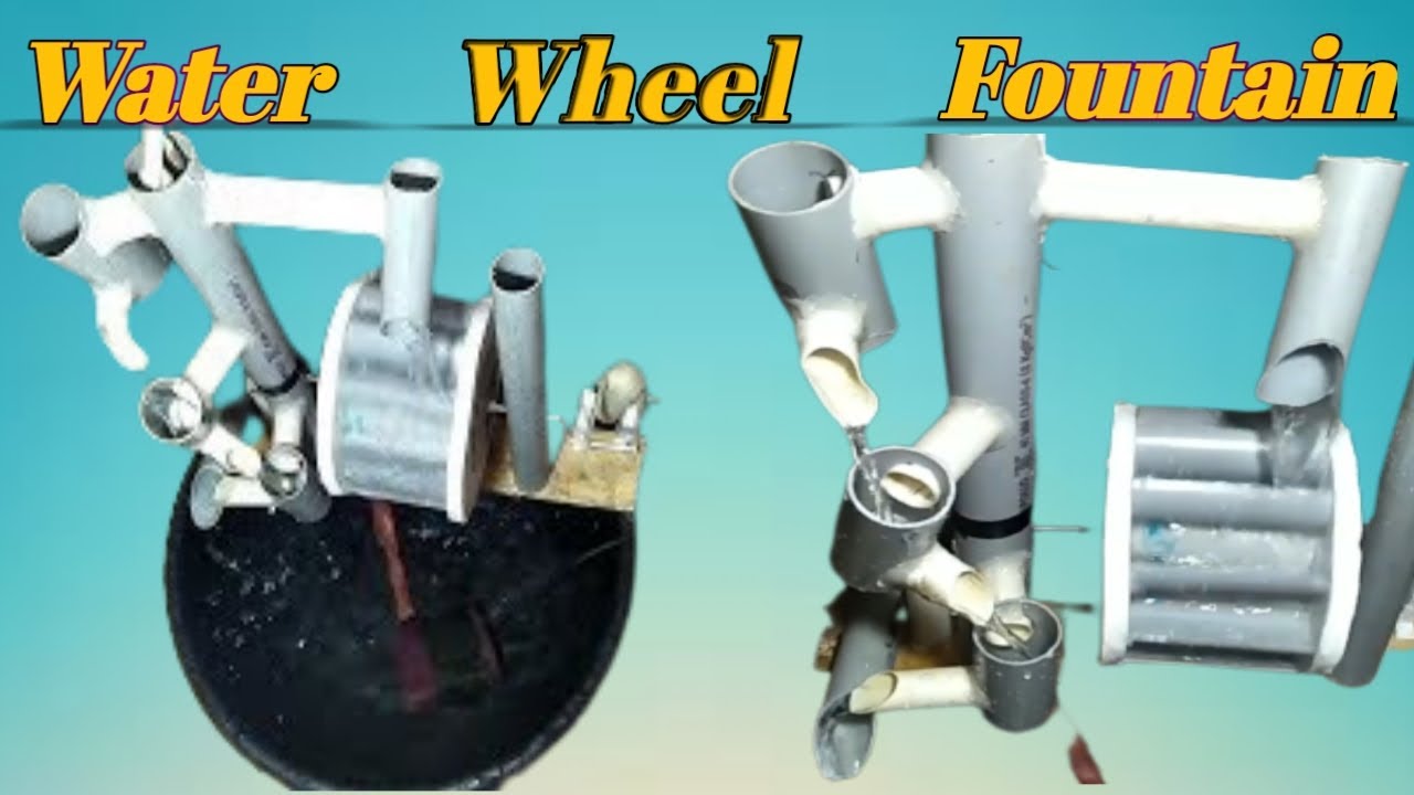 How to make water wheel fountain with pvc - YouTube