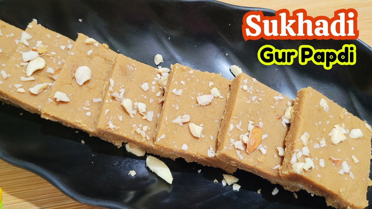 No sugar & High Fiber Sukhadi Recipe | Gur Papdi Recipe | Gujarati ...
