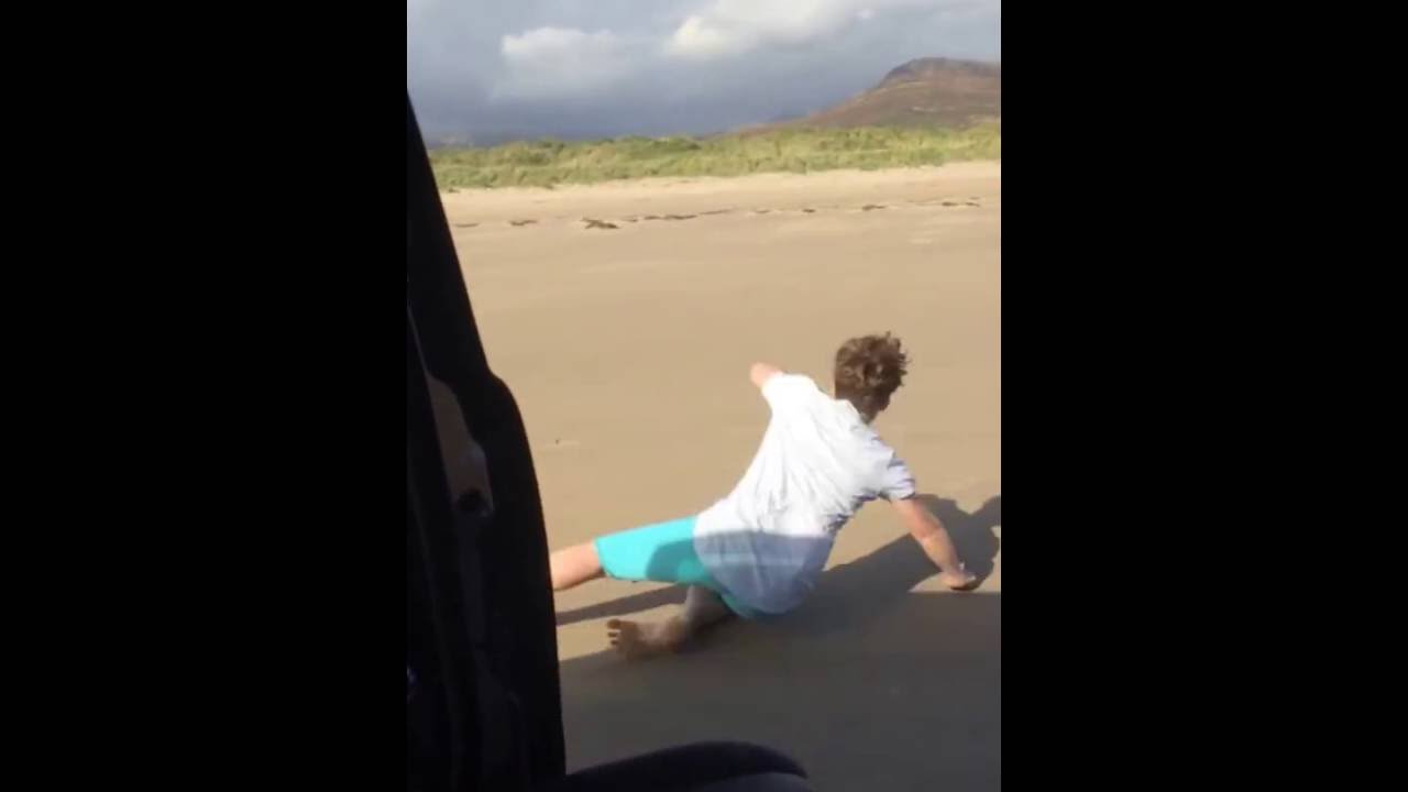 Jumping Out Of A Moving Car *FAIL* - YouTube