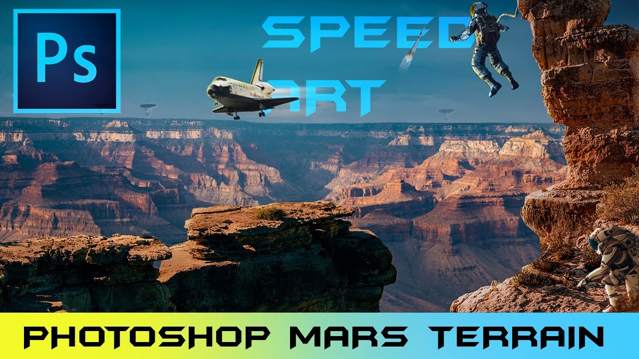 Photoshop Mars Terrain Speed Art - YouTube