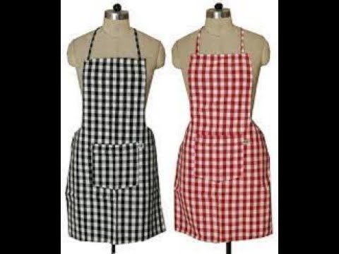 Kitchen apron cutting and stitching - YouTube