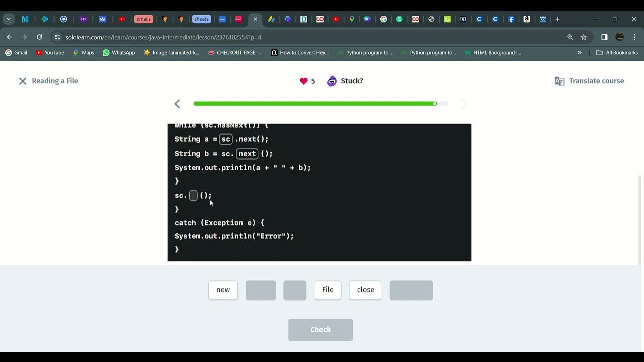 38 Reading A File Java Intermediate Sololearn Youtube