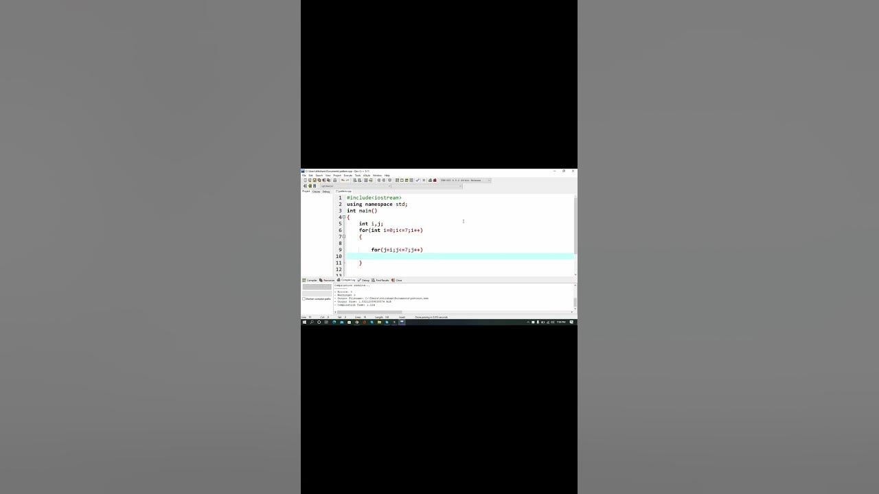 Beststarikpattern C Pattern Printpatternincpp Cppprogramming Cppcoding Cppdevcoding Youtube