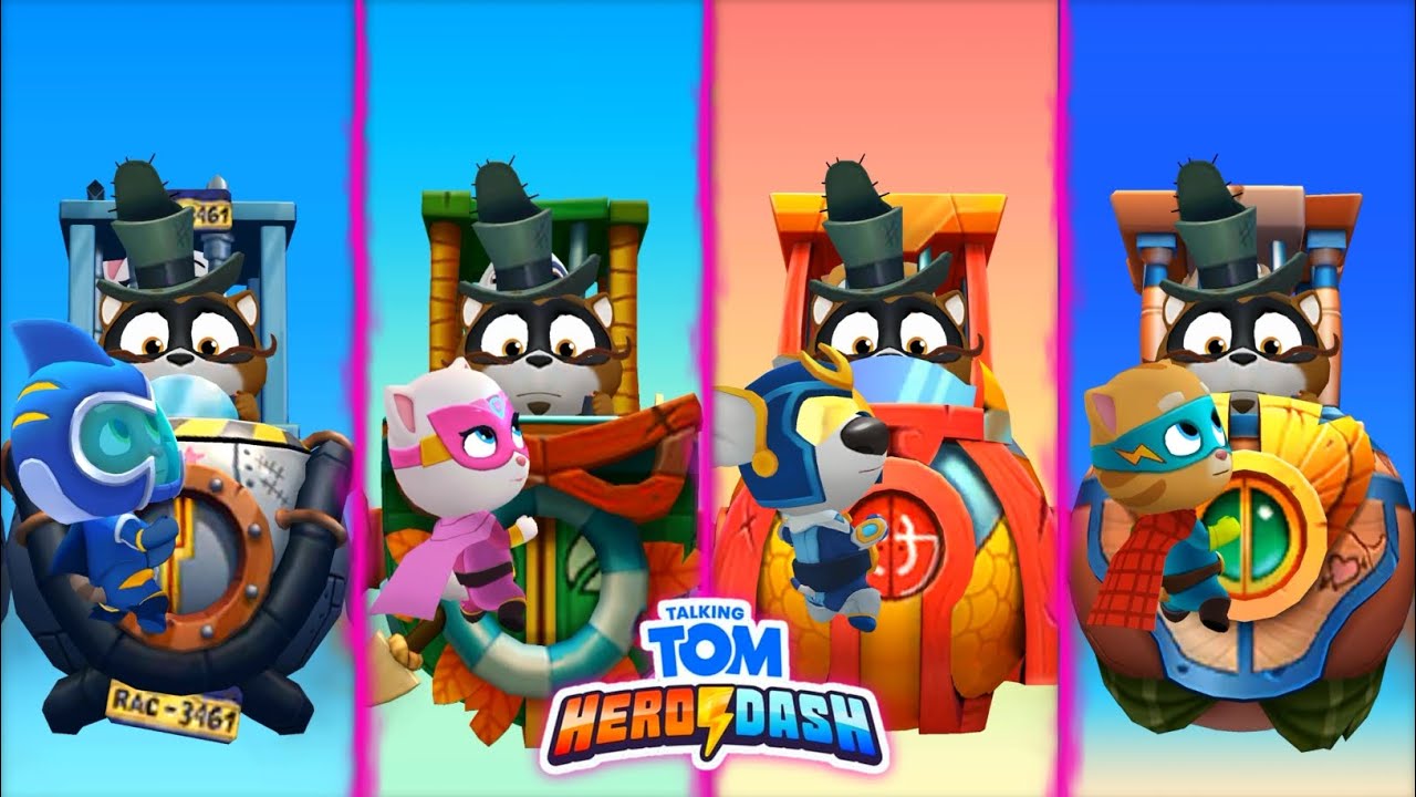 TALKING TOM HERO DASH + ALL FIGHTER SUPER HEROES ~ FIGHTS THE BIG BOSS ...