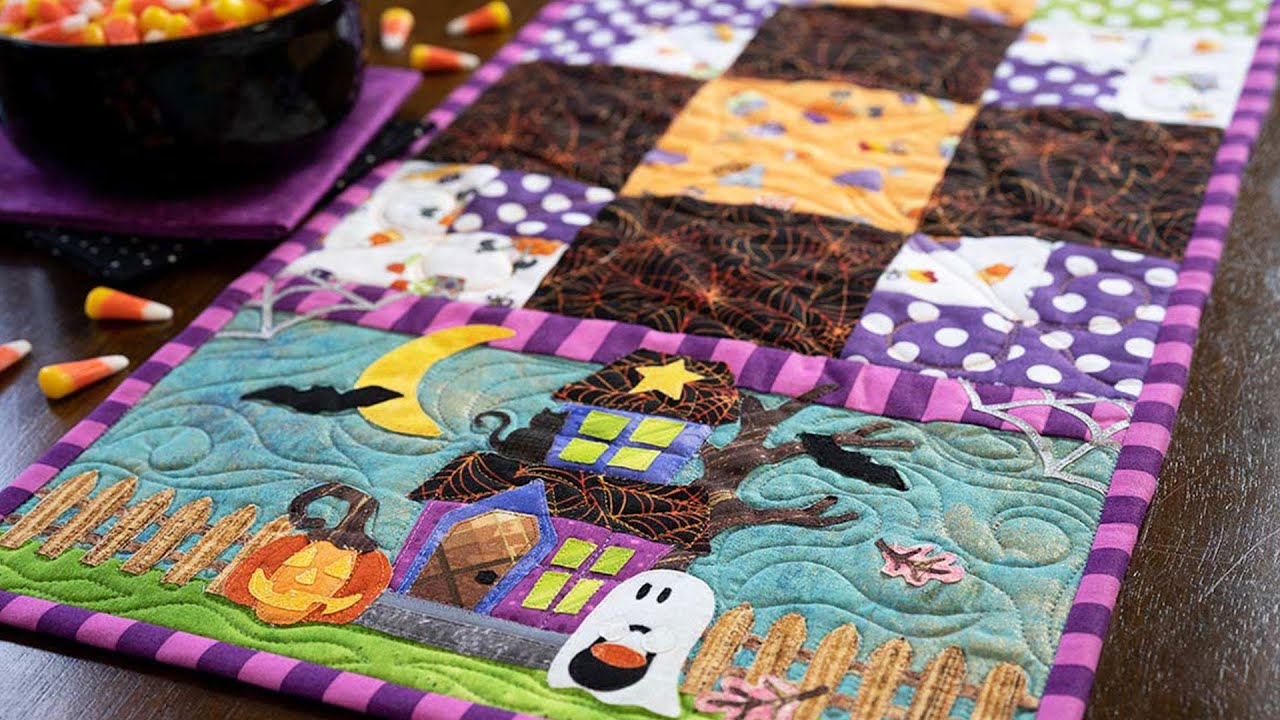 Easy Pieced Table Runner Series - October | a Shabby Fabrics Tutorial ...