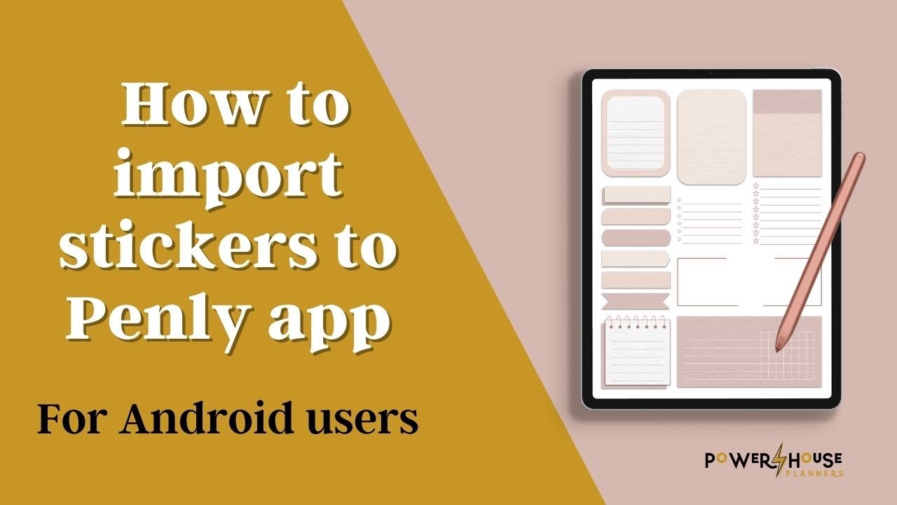 Adding digital stickers to Penly - Android Digital Planning - YouTube