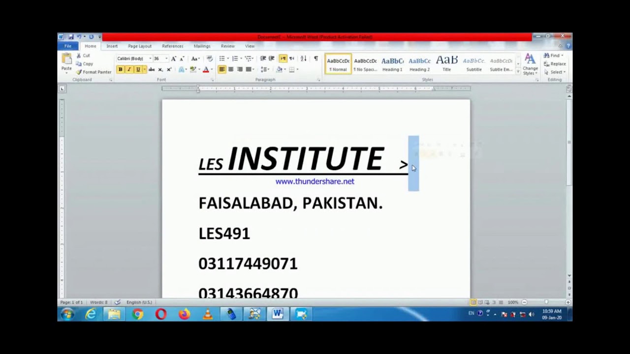 Ms Word | Lesson 1 - YouTube
