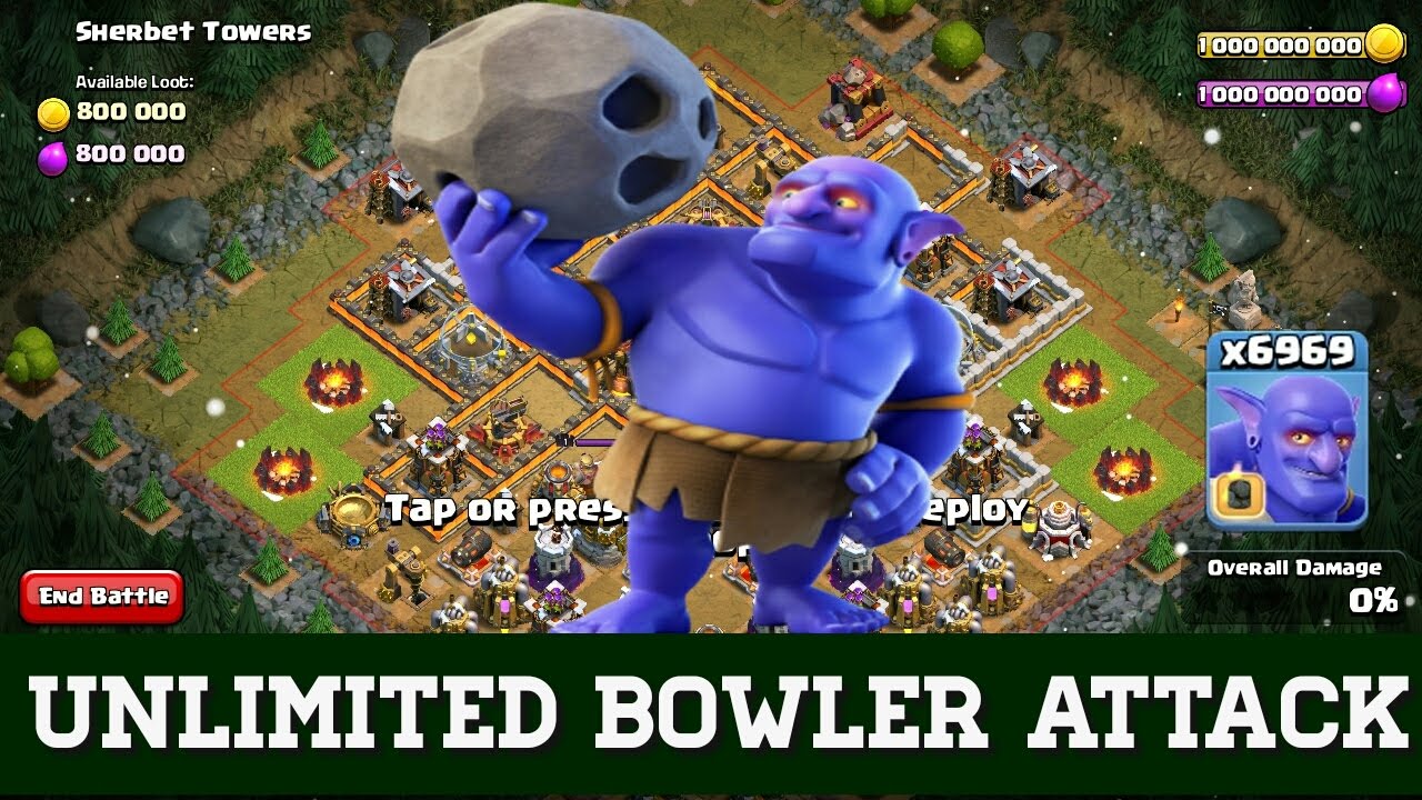 Clash Of Clans - Unlimited Bowler Attack - YouTube