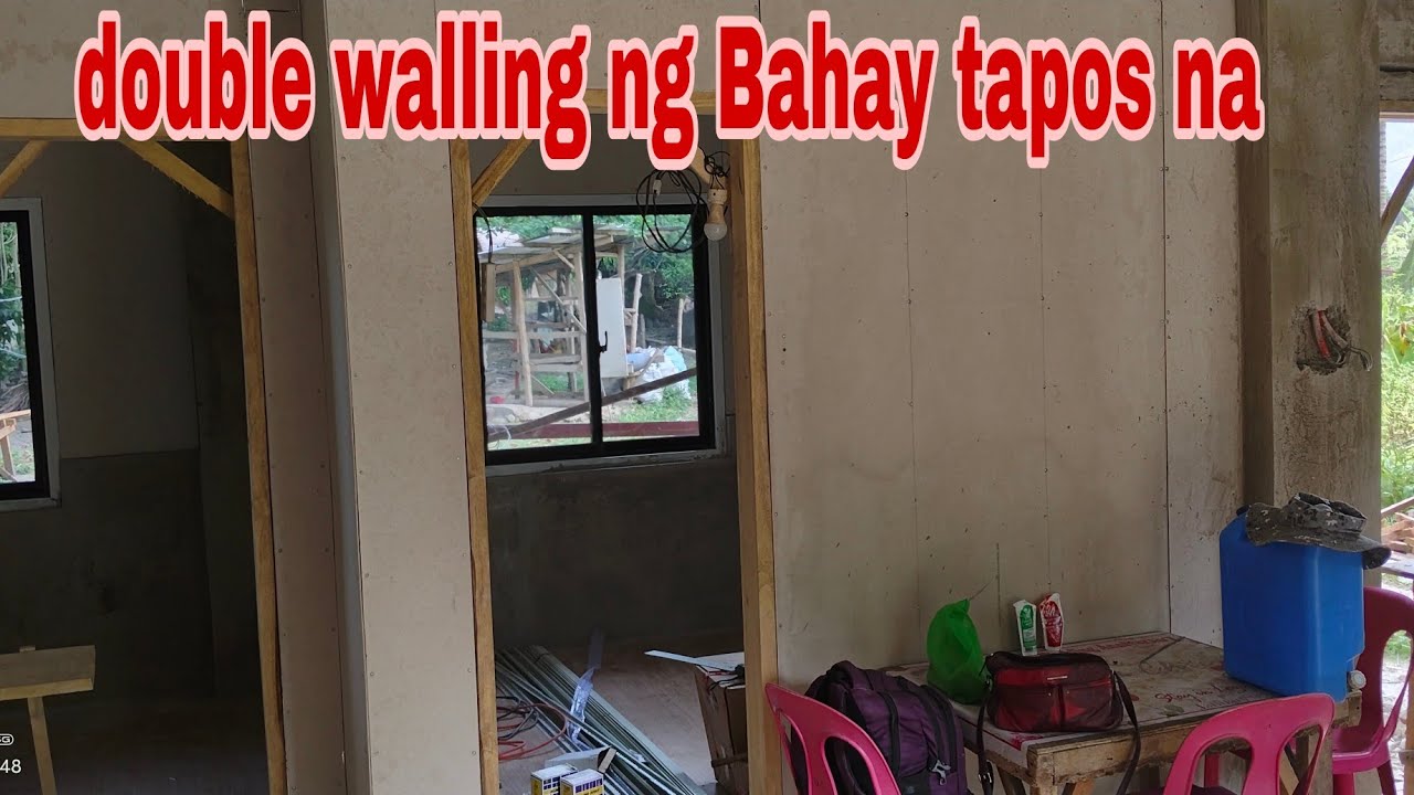 double walling ng Bahay tapos na - YouTube