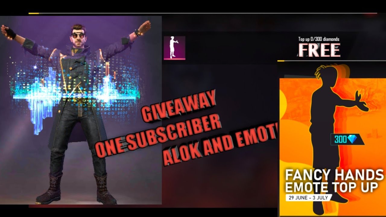 [F C G ] / GIVEWAY SUBSCRIBER ALOK OR EMOTE l FF COMMANDO GAMER - YouTube