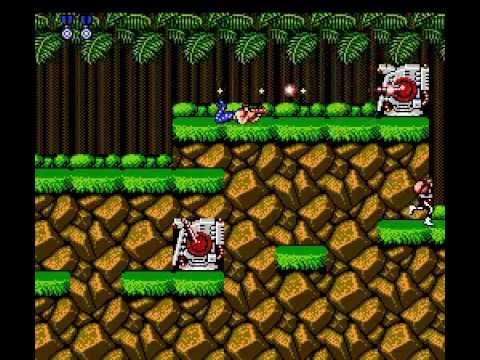 Contra - "F" Weapon (Fougasse), No Death Run (Famicom) (By Sting) - YouTube