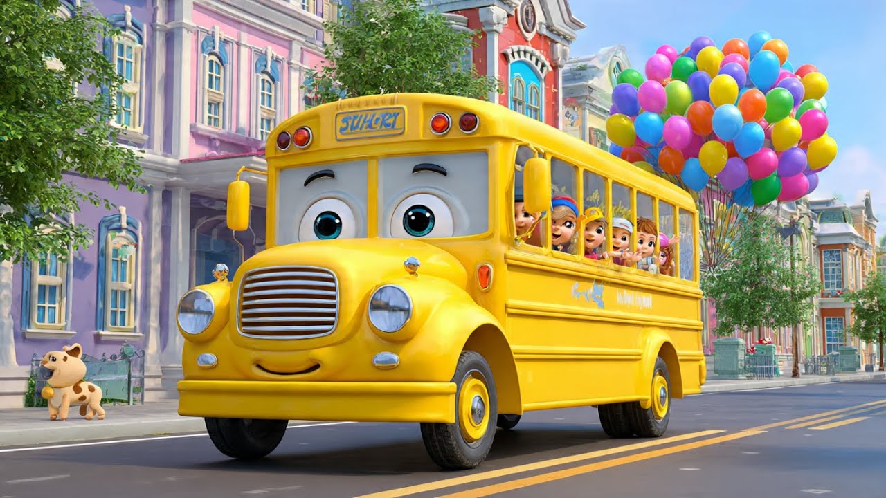 Sunny School Bus Story 🚍🌞 | Kids Story Song | Fun School Bus Cartoon ...