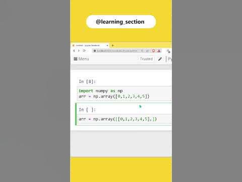 Creating 2-D array in Numpy | Python Numpy | Data science - YouTube