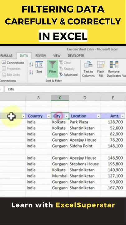 Filtering Data Correctly in Excel | #shorts #DataFiltering #DataAnalysis #ExcelTricks - YouTube