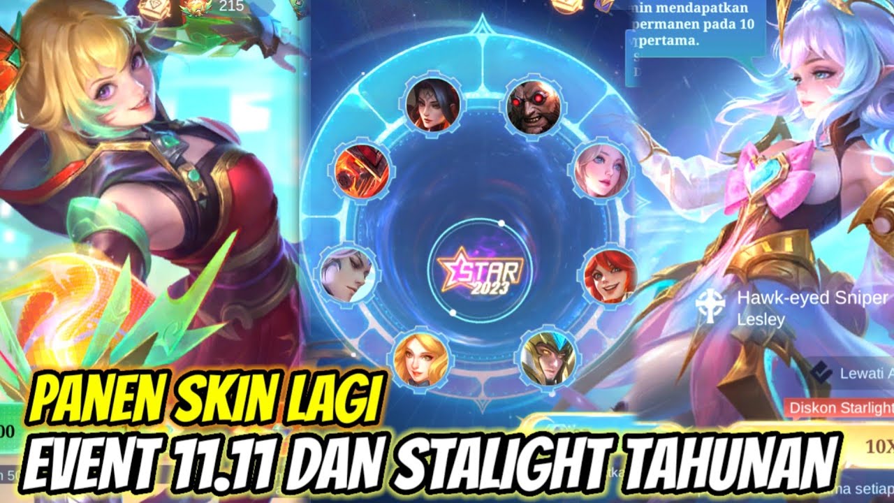 PANEN BANYAK SKIN EVENT 11.11 PROMO DIAMOND DAN STARLIGHT FEST TAHUNAN - MOBILE LEGENDS - YouTube