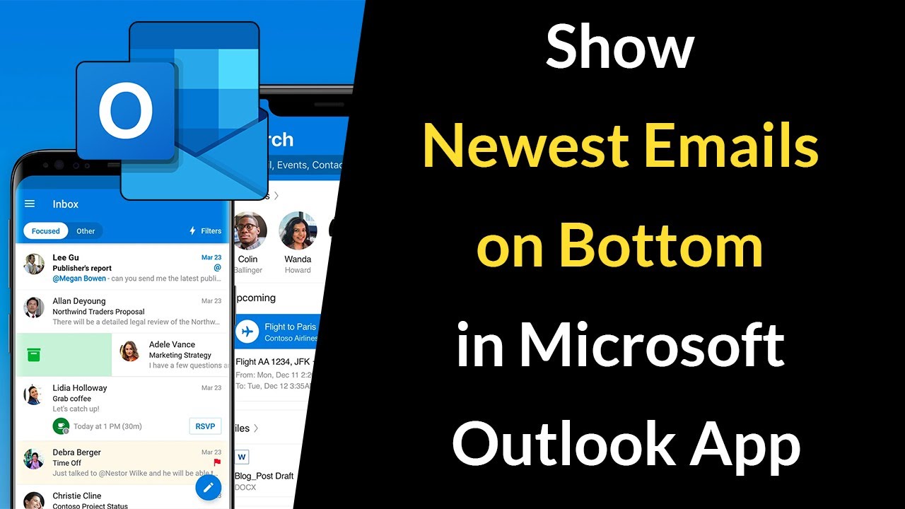 How to Show Newest Emails on Bottom in Microsoft Outlook App? - YouTube