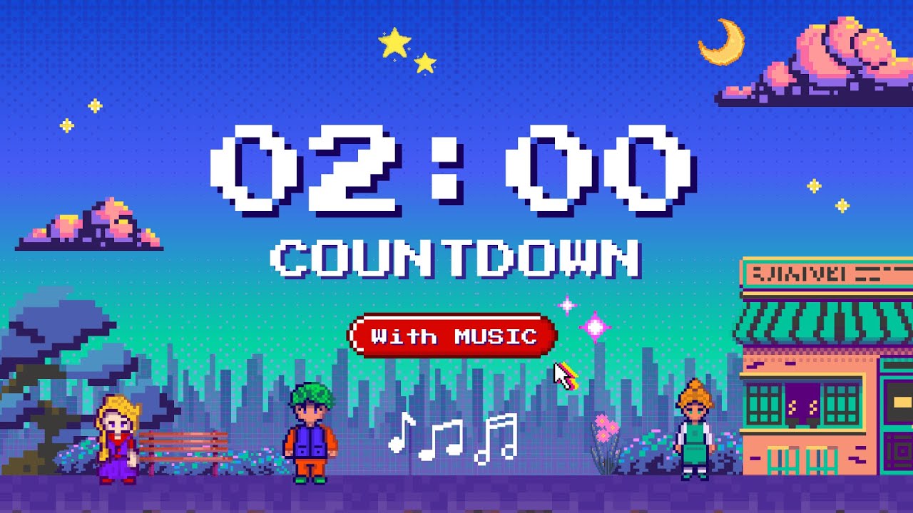 👾 2 Minute Timer with Upbeat Happy Music for Classroom｜Retro Gaming ...