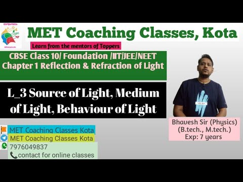 L_3 Source of Light || Medium of Light || Class 10 Physics by Bhavesh ...