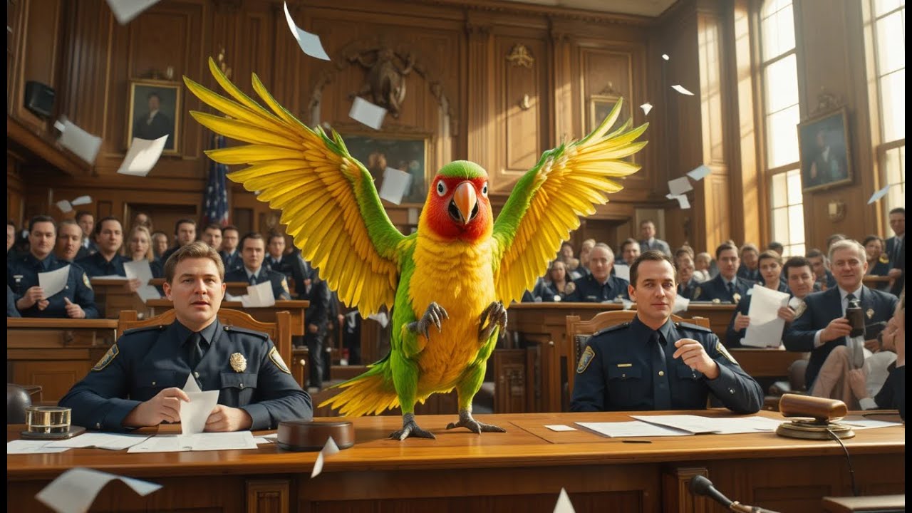 PARROT TALKES OVER THE COURTROOM! Funny Talking Parrot & Police ...