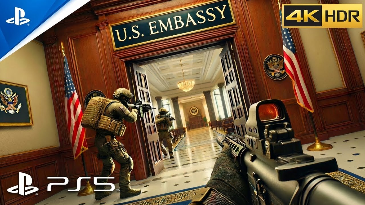 “Embassy” Mission FULL GAMEPLAY – Intense SAS Rescue | Modern Warfare ...