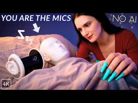 ASMR BUT You Are the Mics😱 Mic Scratching + Tapping on BINAURAL Head & 3Dio Mic for Sleep No Talking