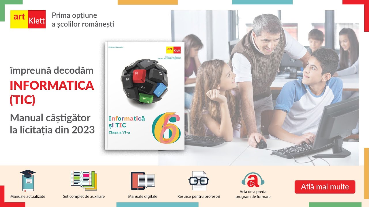 Informatică (TIC), manual pentru clasa a VI-a. Editura Art Klett - YouTube
