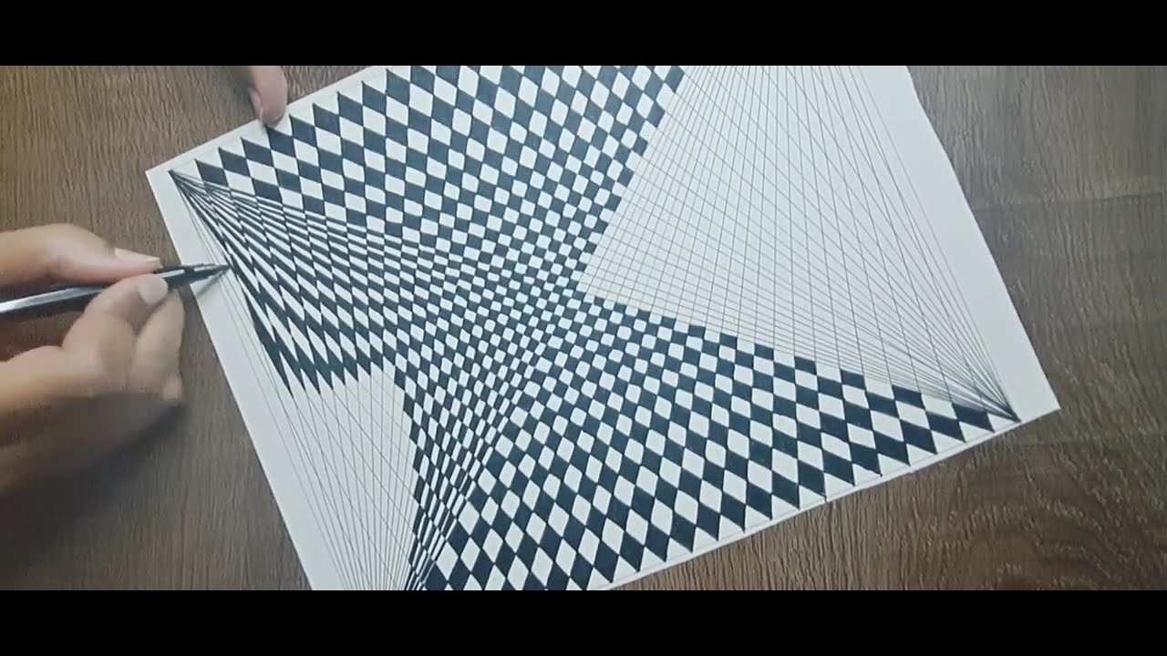 Optical Illusion Drawing| Step by Step Illusion Art| Easy Illusion ...