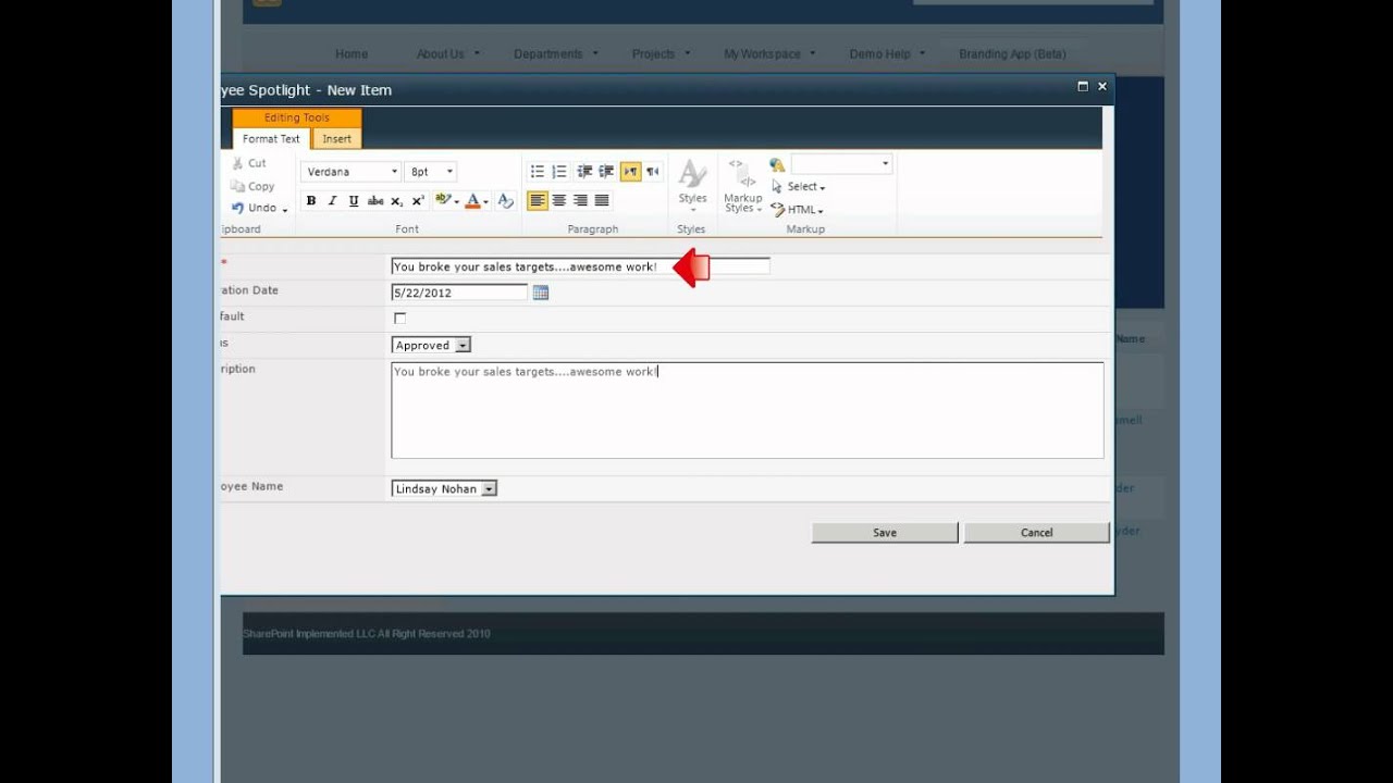 SharePoint 2010 Employee Spotlight Web Part - YouTube