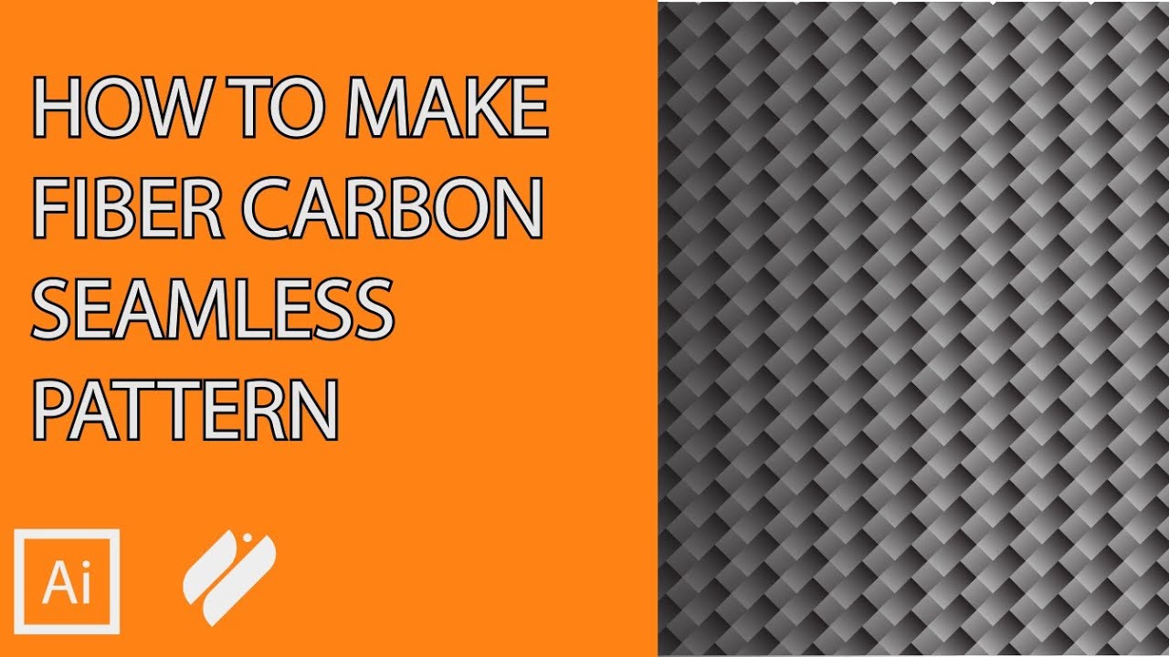 How to make carbon fiber pattern design with adobe ilustrator - YouTube