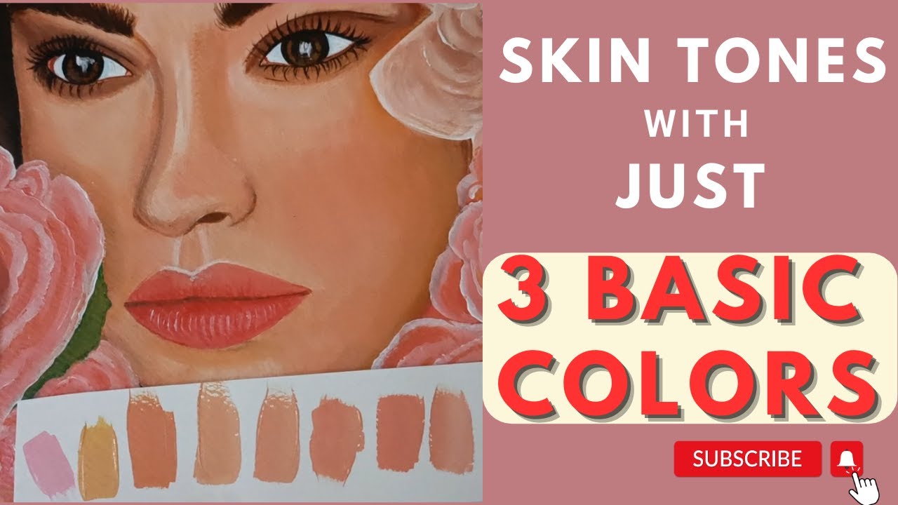 Fair Skin tones color-mixing for Acrylic Portrait Painting || Mixing ...