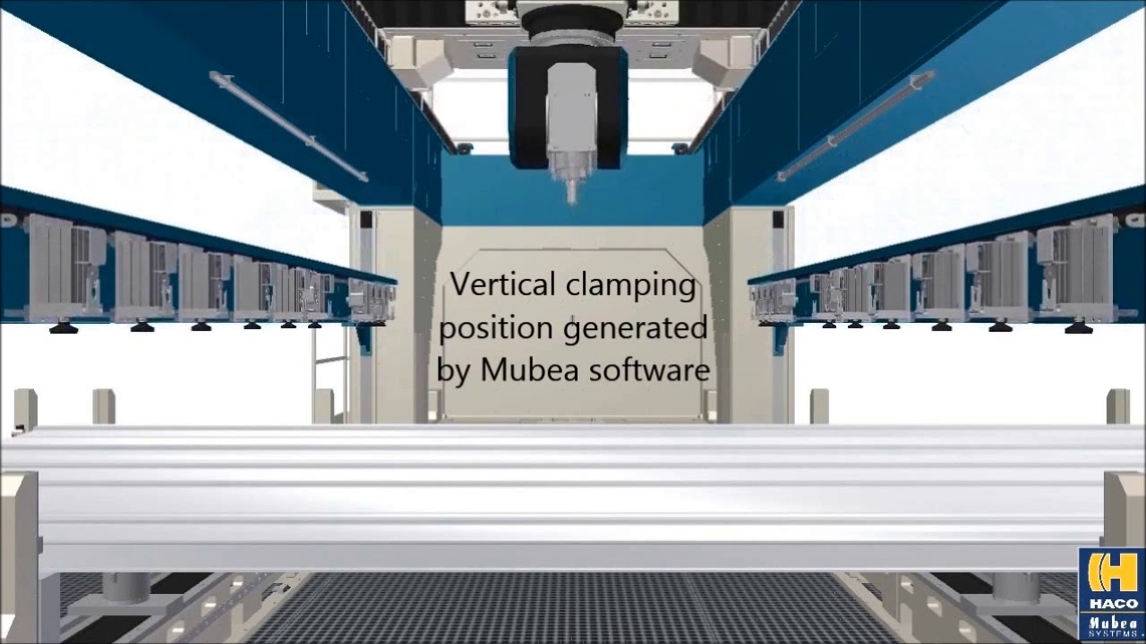Mubea Systems - Mega-Flex - patented vertical clamping system - YouTube