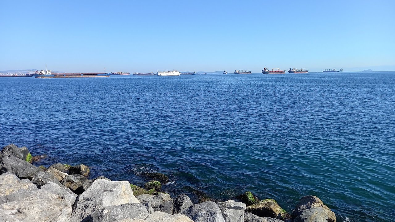Sea views in sahil Beach İstanbul Türkiye #seaview - YouTube