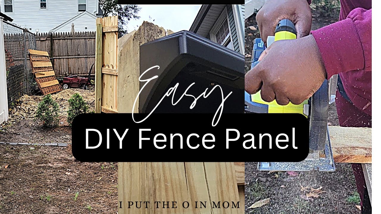 SUPER EASY DIY FENCE PANEL | NO DIGGING - YouTube