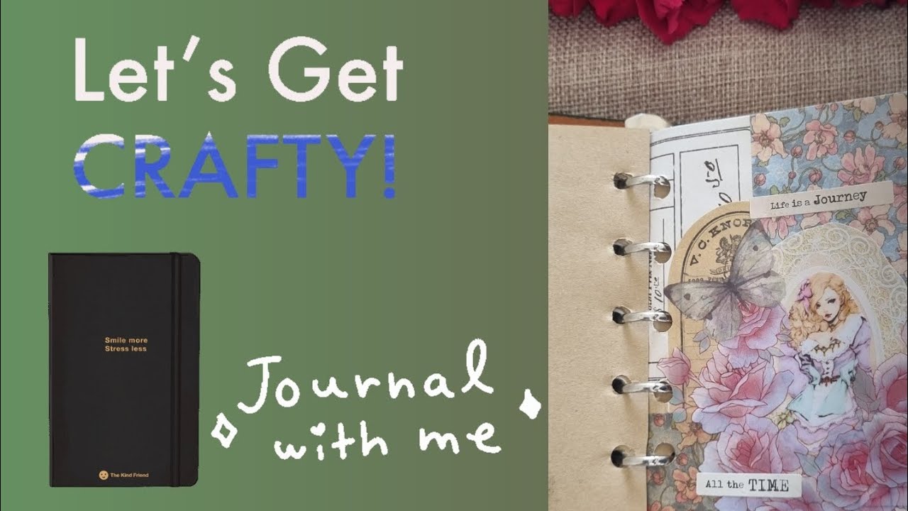 ASMR journal // floral mini journal // journal with samra - YouTube