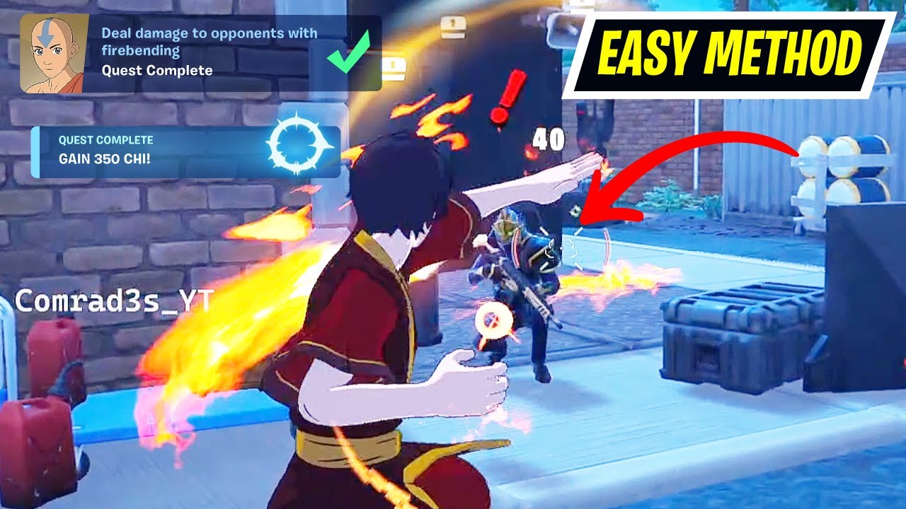 Deal damage to opponents with firebending Fortnite - YouTube