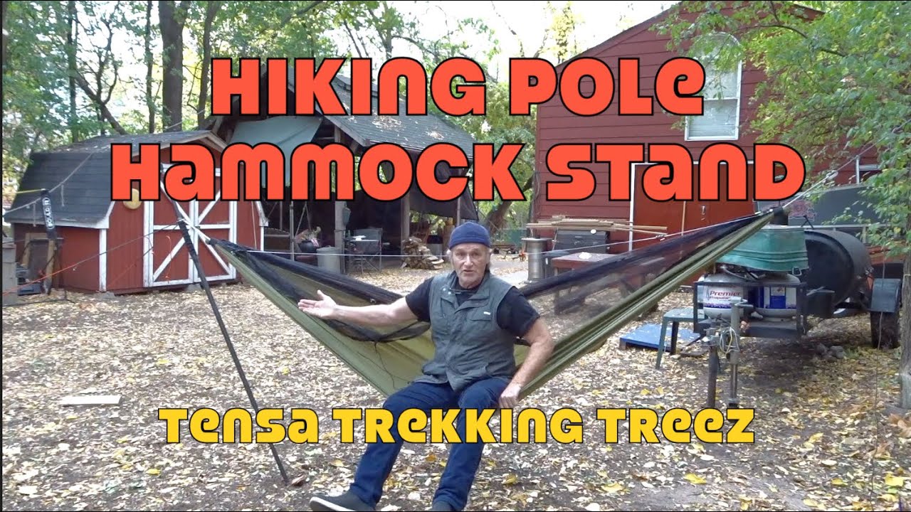 Tensa Trekking Treez Hammock Stand Hiking Pole - YouTube