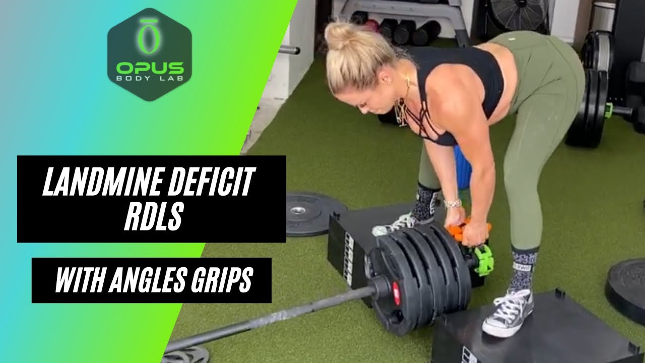 Landmine Deficit RDL With Angles Grips - YouTube