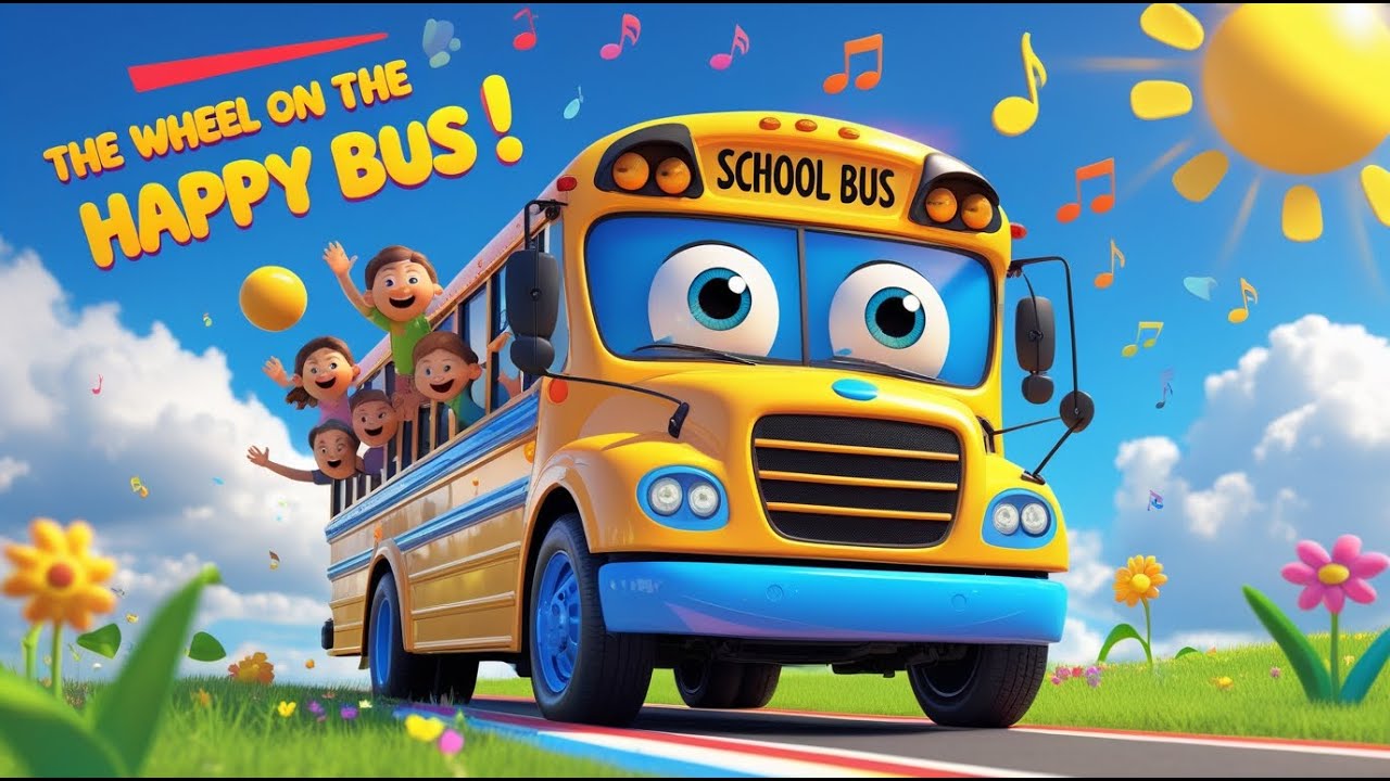 🚍 The Wheels on the Happy Bus | Joyful Ride for Kids ...