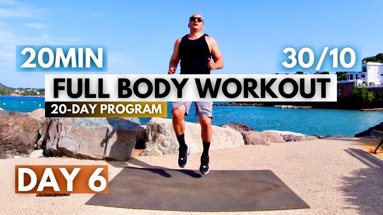 HIIT Full Body Workout 20 Min / TABATA 30/10 / 20-Day Program DAY 6 - YouTube