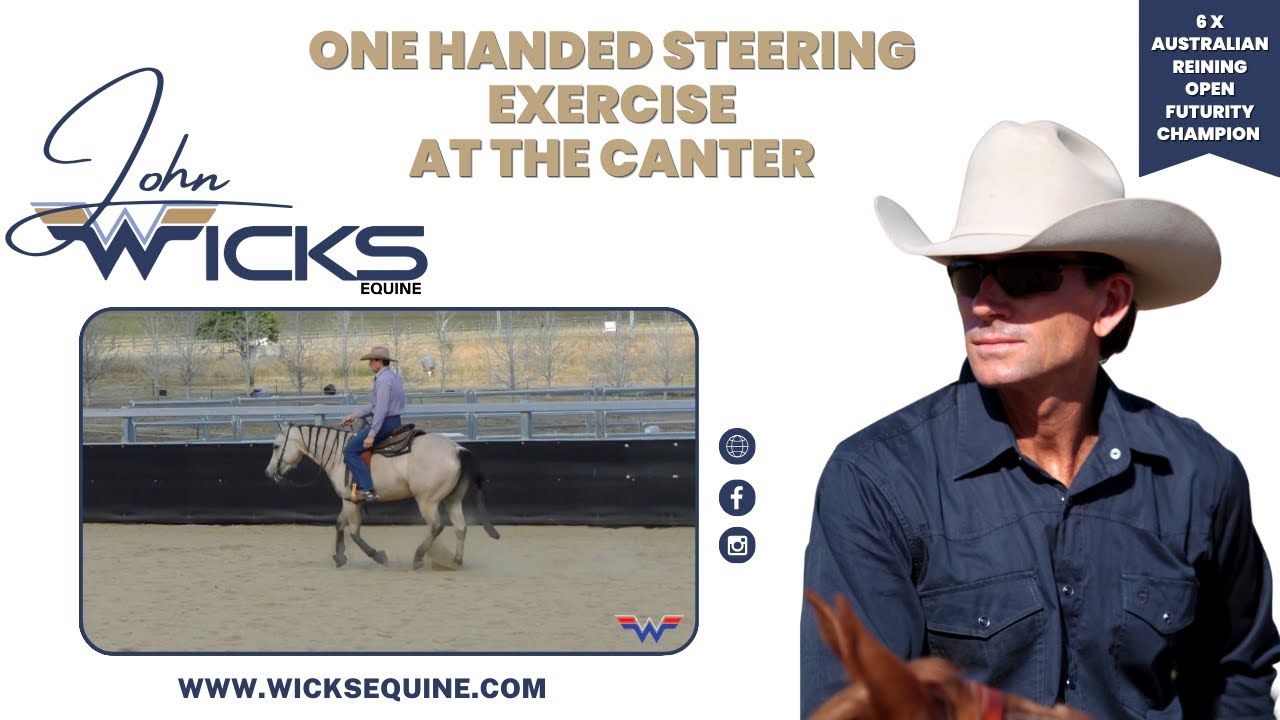 ONE HANDED STEERING EXERCISE AT THE CANTER - YouTube