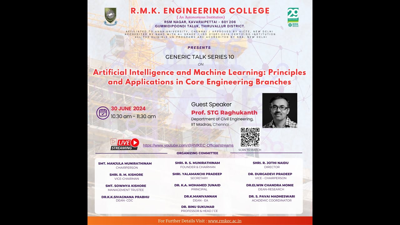 Generic Talk Series - 10 on "AIML: Principles and Applications in Core Engineering Branches ...