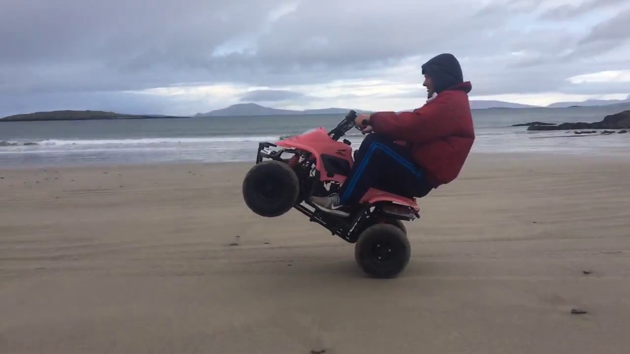 110cc Chinese quad wheelies - YouTube
