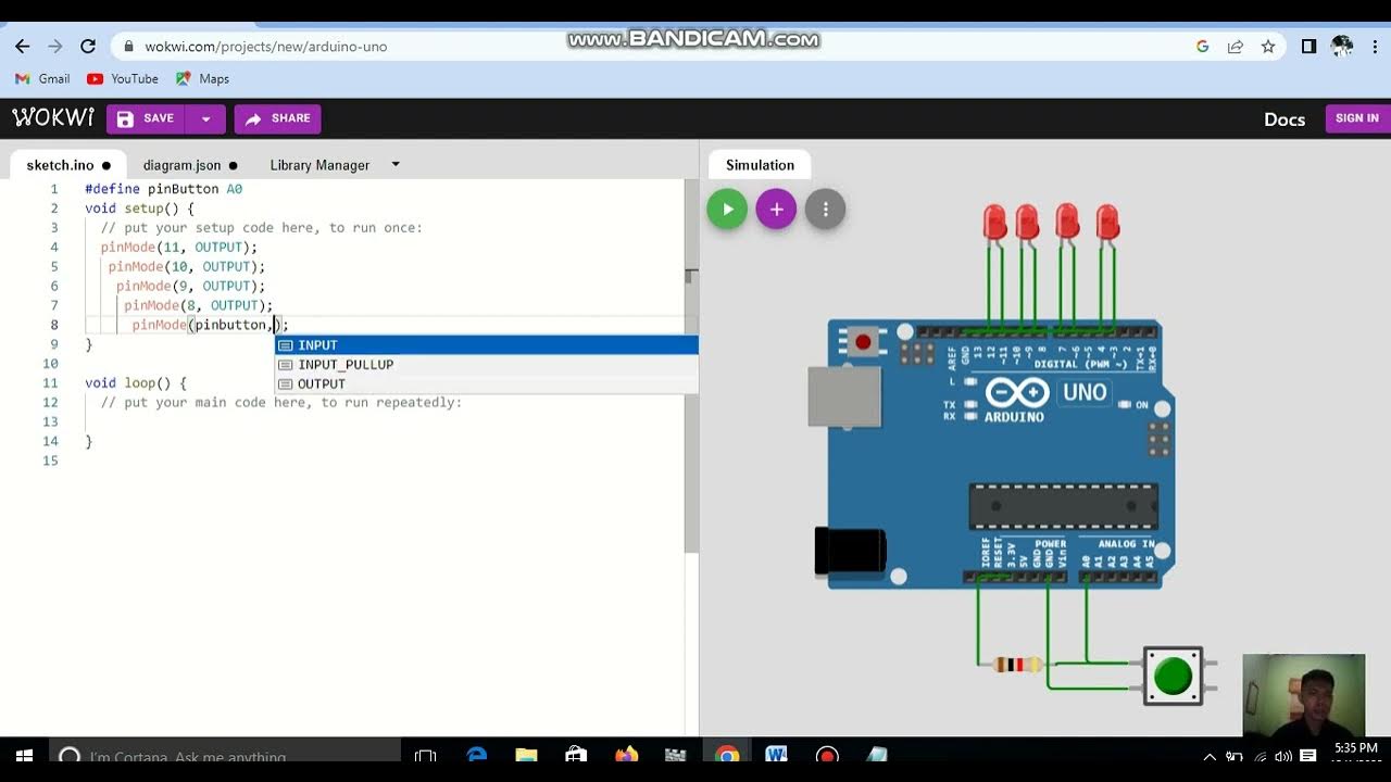 TUGAS 1: MEMBUAT SIMULASI ARDUINO MENGGUNAKAN WOKWI - YouTube