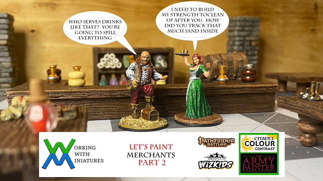 Let's Paint Pathfinder Battles - Merchants - Part 2 - YouTube